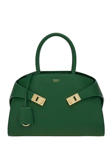 FERRAGAMO Hug Top Handle Bag - Green