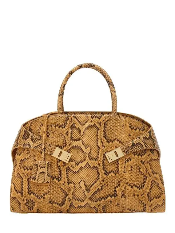 FERRAGAMO Hug Handbag - Natural