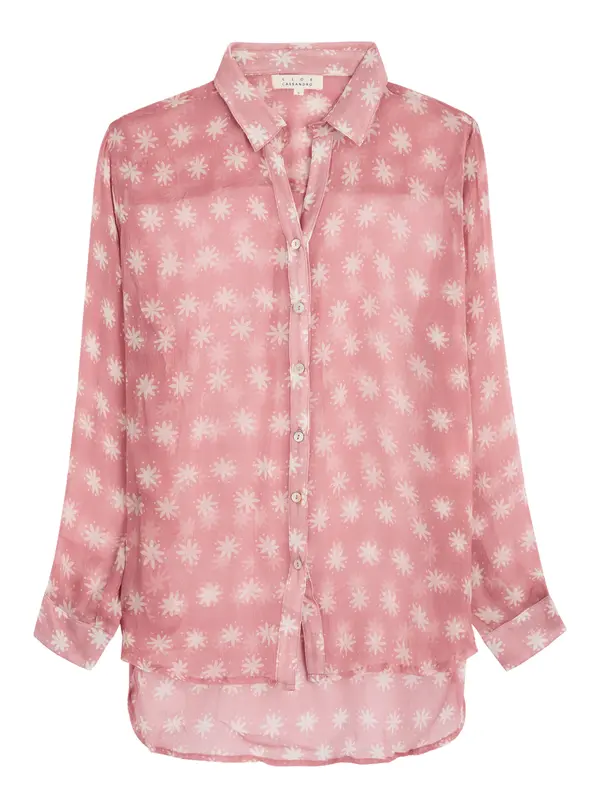 Cloe Cassandro Elodie Printed Silk-georgette Shirt - Pink