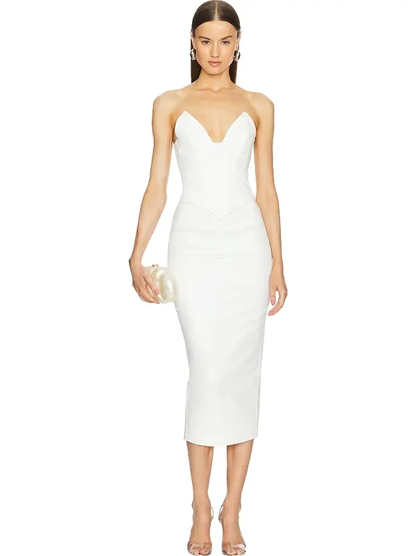 MICHAEL COSTELLO X Zosia Midi Dress - Ivory