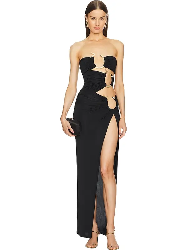MICHAEL COSTELLO X Nathaly Maxi Dress - Black