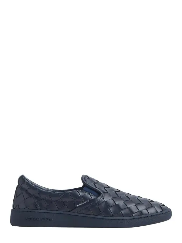 Bottega Veneta Intrecciato Leather Slip-on Sneakers - Space