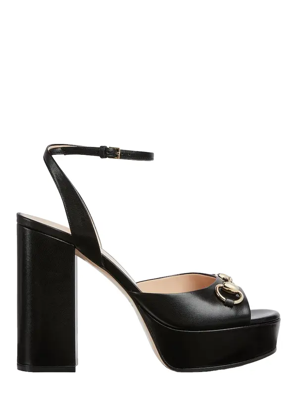 Gucci Horsebit Platform Sandal - Black