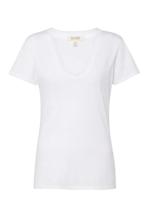 NILI LOTAN Carol Cotton Jersey T-shirt - White