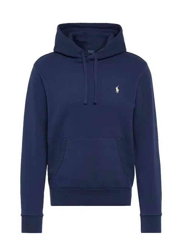 Polo Ralph Lauren Logo Cotton Jersey Hoodie - Blue