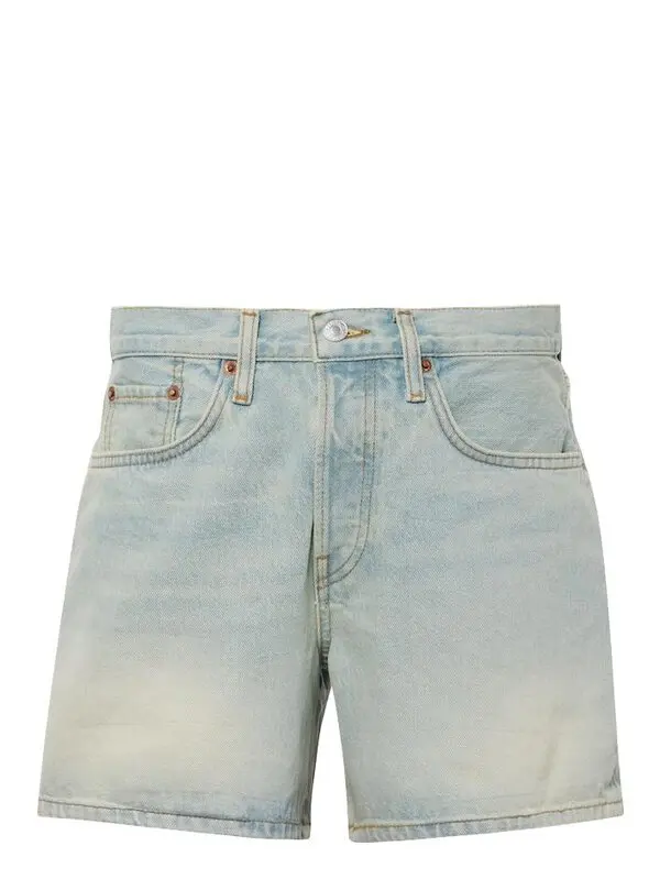 RE/DONE Mid-rise Denim Shorts - Blue