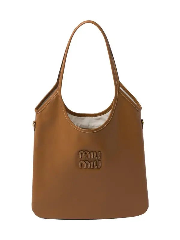 Miu Miu Ivy Leather Bag - Cognac