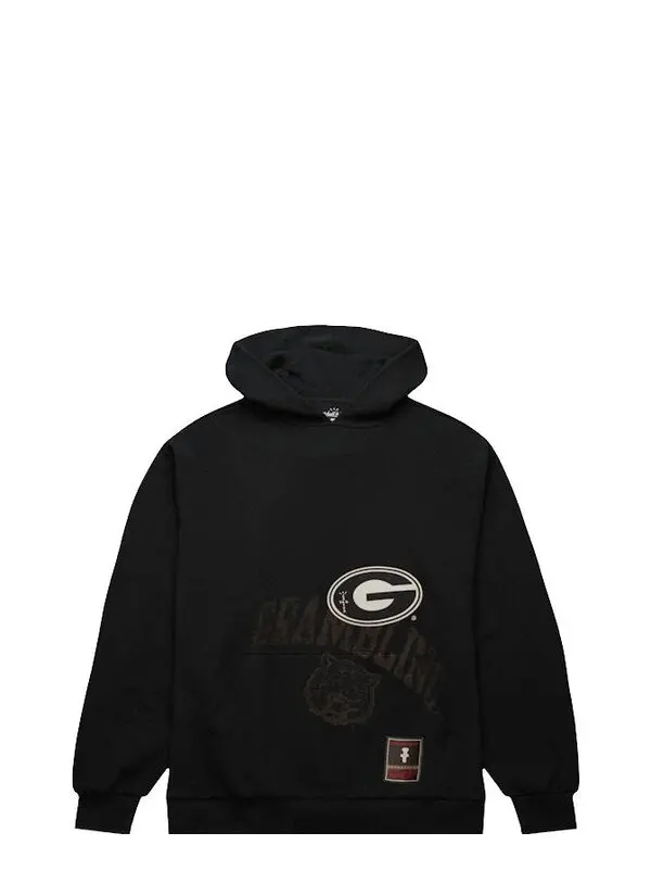TRAVIS SCOTT X Mitchell & Ness Grambling Tigers Overlap Pullover Hoodie - Black