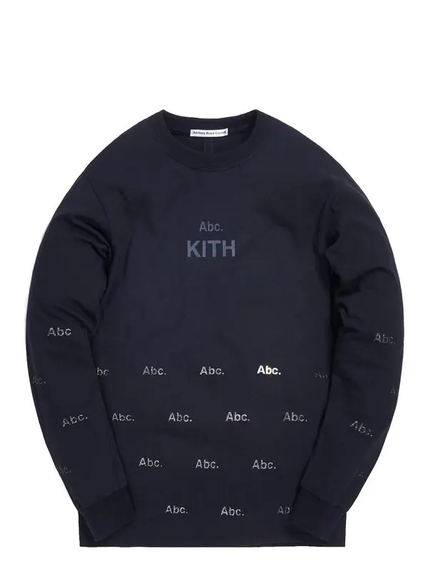 Kith X Advisory Board Crystals Diagram Long Sleeve Tee Shirt - Black