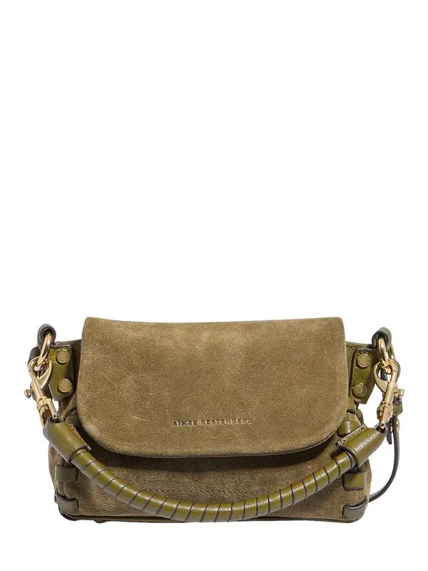 AIMEE Mini Zen Leather Crossbody Bag - Kelp Suede