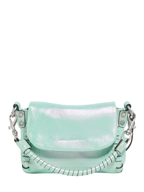 AIMEE Mini Zen Leather Crossbody Bag - Mint Iridescent