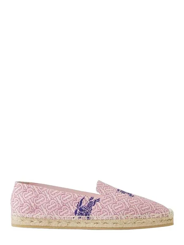 Burberry Ekd Monogram Print Espadrilles - Pink