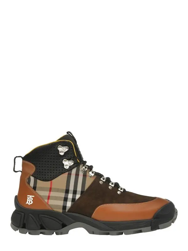 Burberry Vintage Check Tor Boots - Beige/brown/black