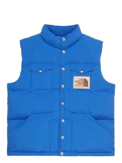 Gucci X The North Face Down Vest - Blue