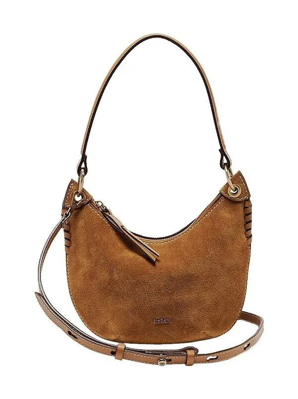 Ba&sh Swing Suede Shoulder Bag - Cognac
