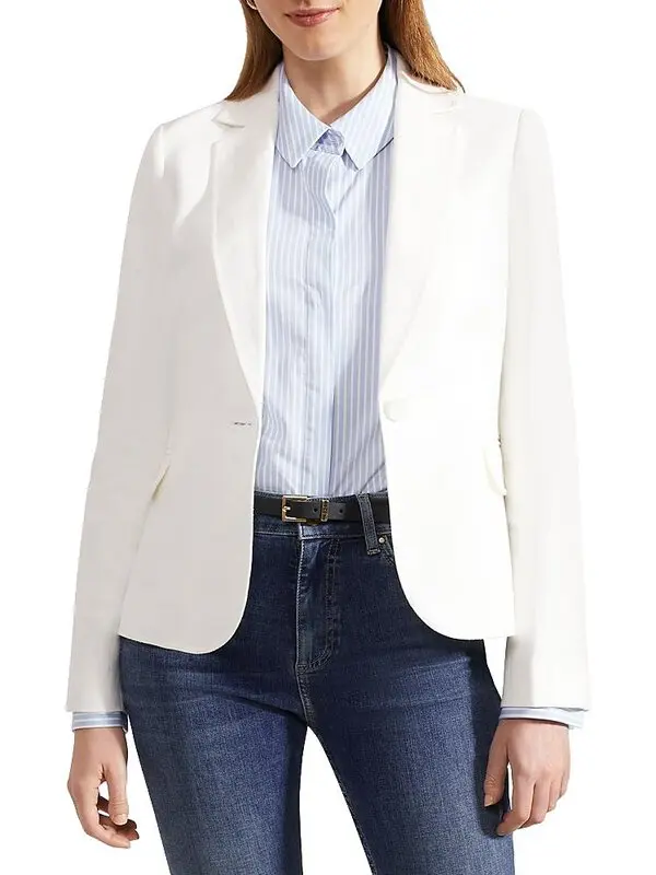 HOBBS LONDON Blake Linen Jacket - Ivory