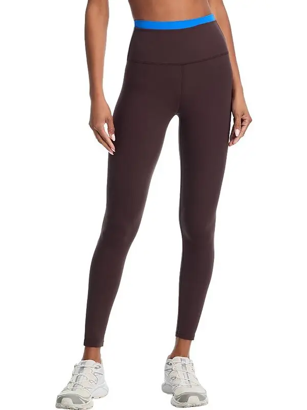 Splits59 Dual High-waist 7/8 Leggings - Dark Chocolate/classic Blue
