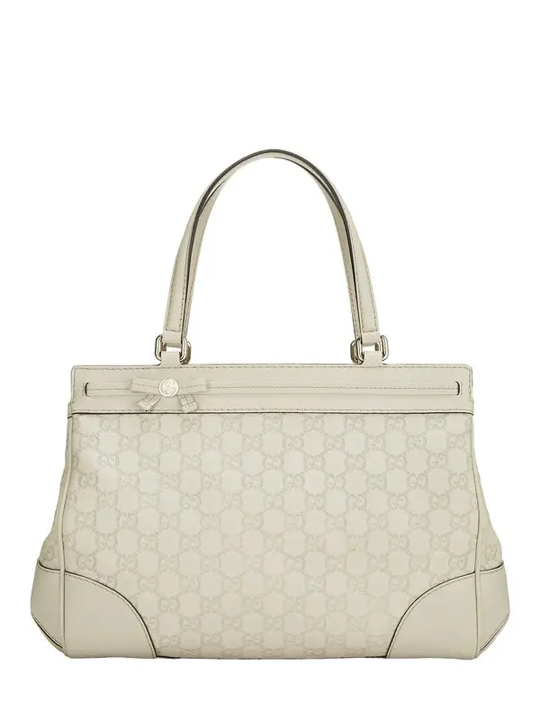 Gucci Guccissima Mayfair Double Tote - White