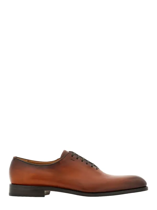 FERRAGAMO Angiolo Tramezza Calfskin Oxfords - Cognac