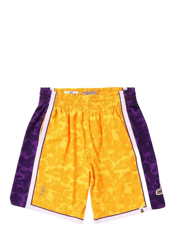 BAPE X Mitchell & Ness Los Angeles Lakers Shorts - Yellow