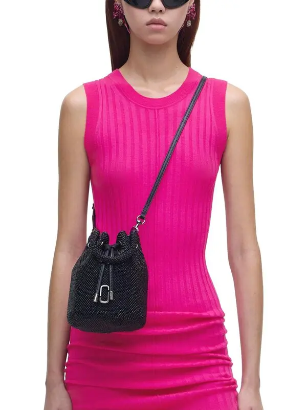 Marc Jacobs Rhinestone Bucket Bag - Black