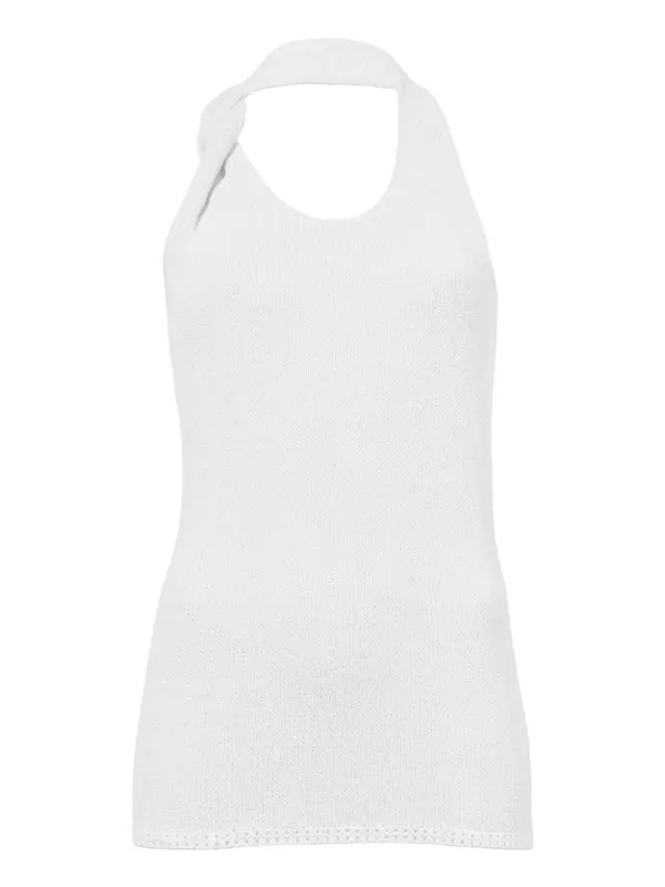Proenza Schouler Knitted Halterneck Top - White