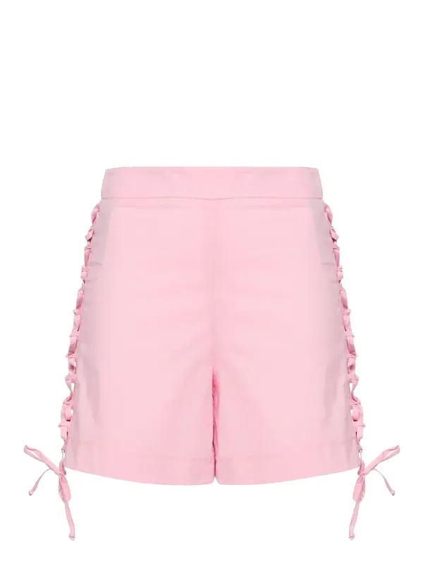 Federica Tosi Lace-up Poplin Shorts - Pink