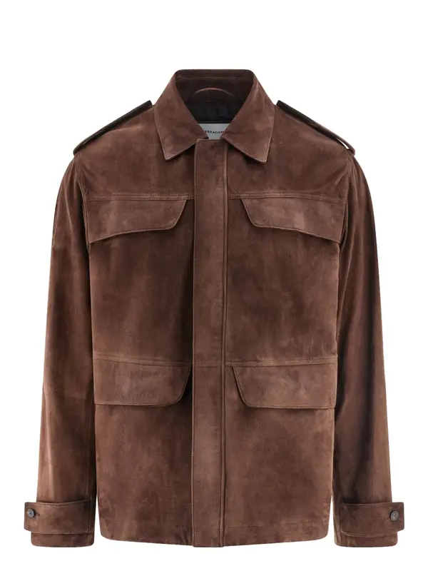 FERRAGAMO Saharan Suede Jacket - Brown