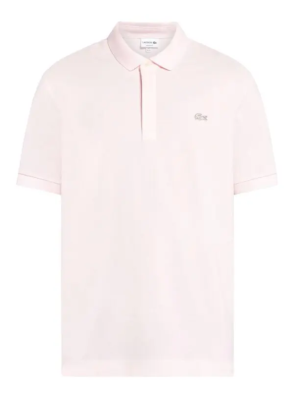 Lacoste Logo-appliqué Short-sleeved Polo Shirt - Pink
