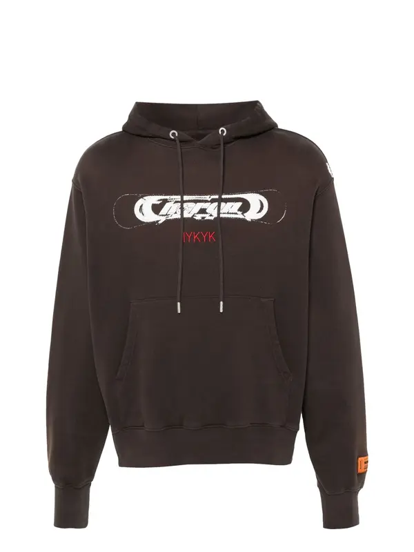 Heron Preston Hp Iykyk Cotton Hoodie - Brown