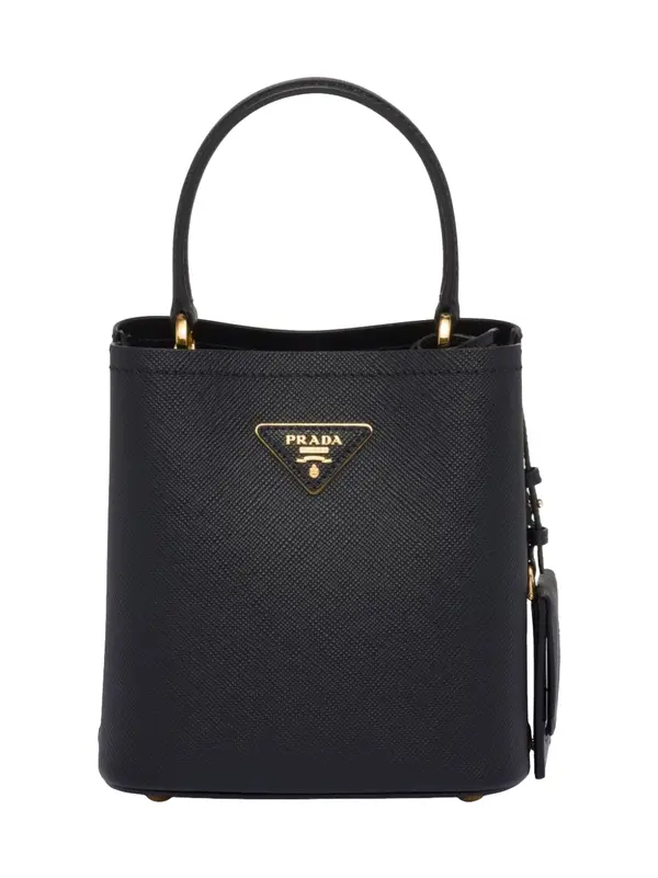 Prada Panier Leather Tote - Black