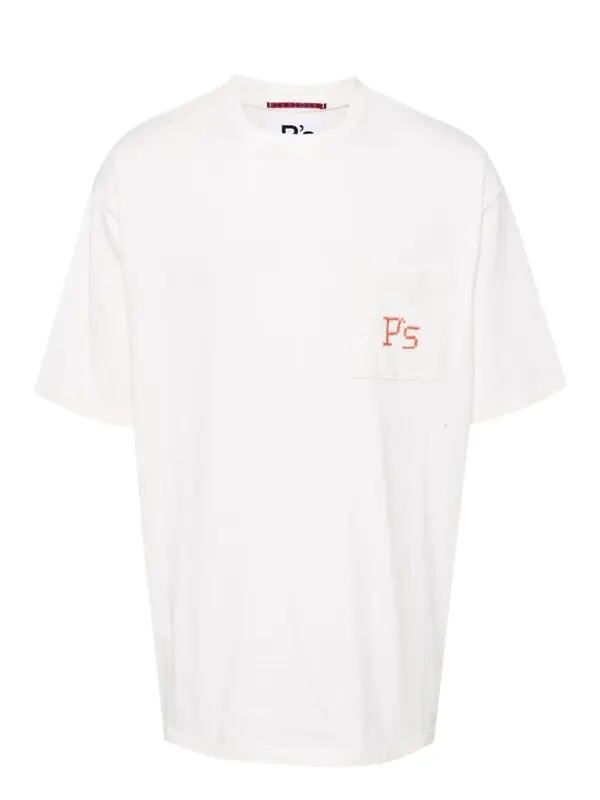 President's Logo-embroidered Cotton T-shirt - Neutrals