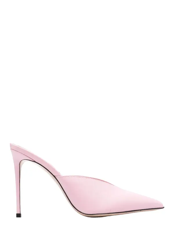 LE SILLA 105mm Pointed Leather Mules - Pink