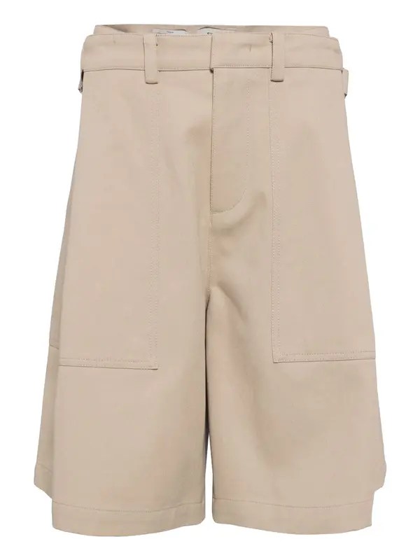 SYSTEM Straight-leg Cotton Bermuda Shorts - Brown