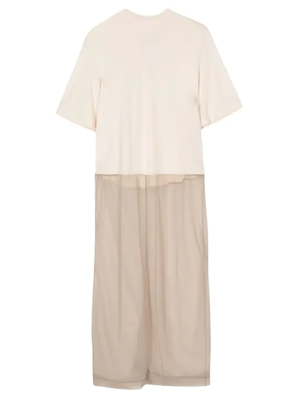 Toga Panelled Short-sleeve Dress - Neutrals