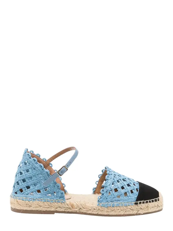 AQUAZZURA Sunburst Crochet-knit Espadrilles - Blue