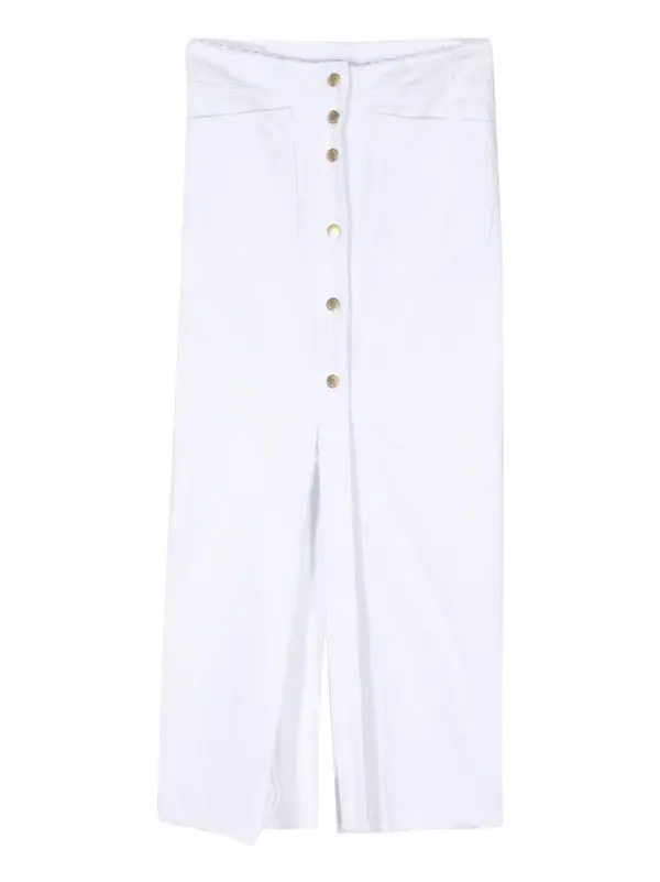 LITKOVSKA Elise Denim Maxi Skirt - White