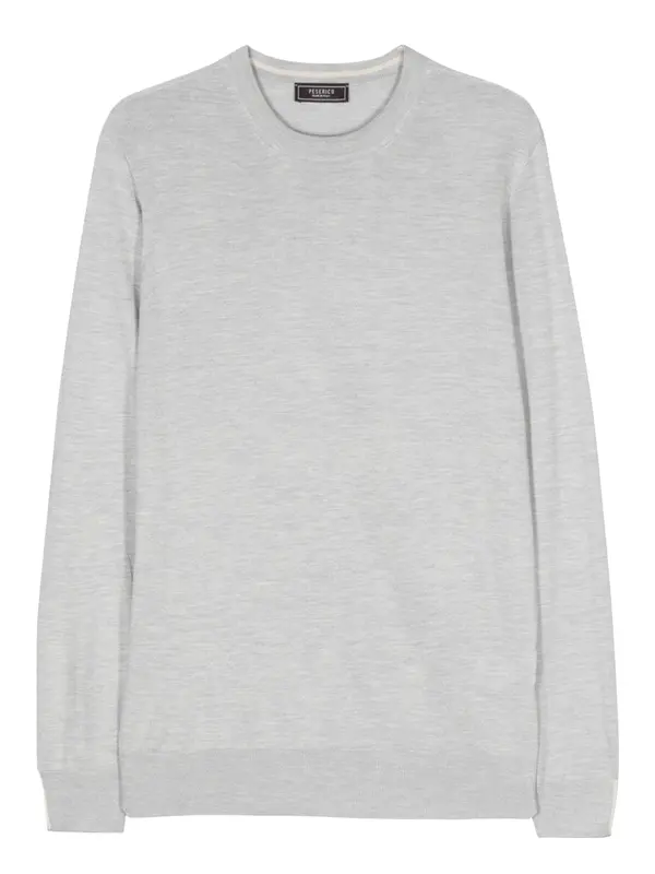 Peserico Fine-ribbed Mélange Jumper - Grey