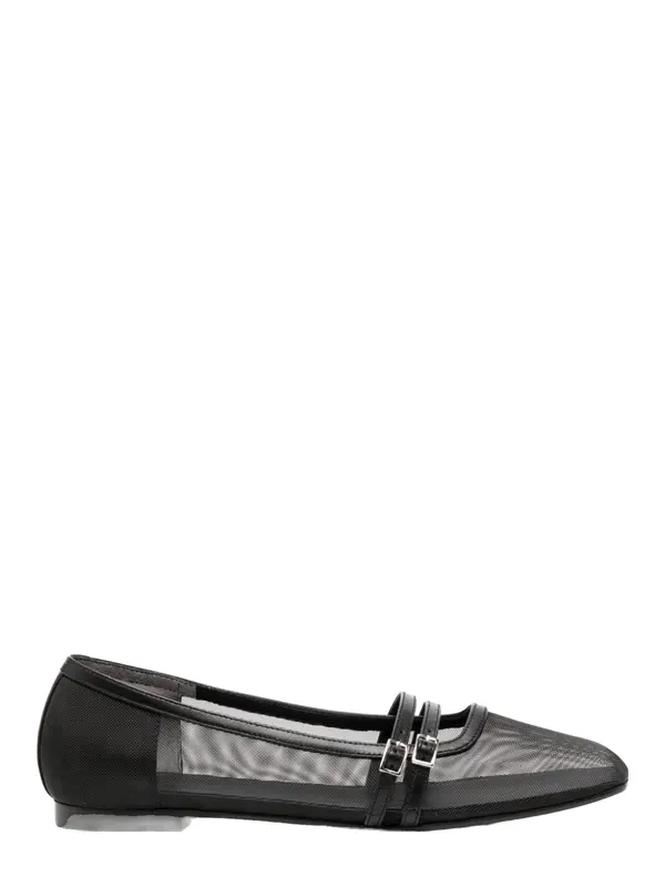 GIABORGHINI Felice Mesh Ballerinas - Black