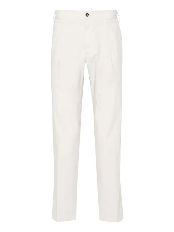 DELL'OGLIO Mid-rise Tapered Chinos - Neutrals