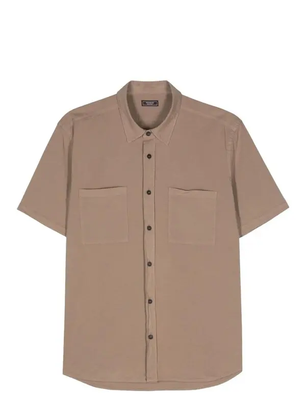 Peserico Cotton-blend Shortsleeved Shirt - Brown