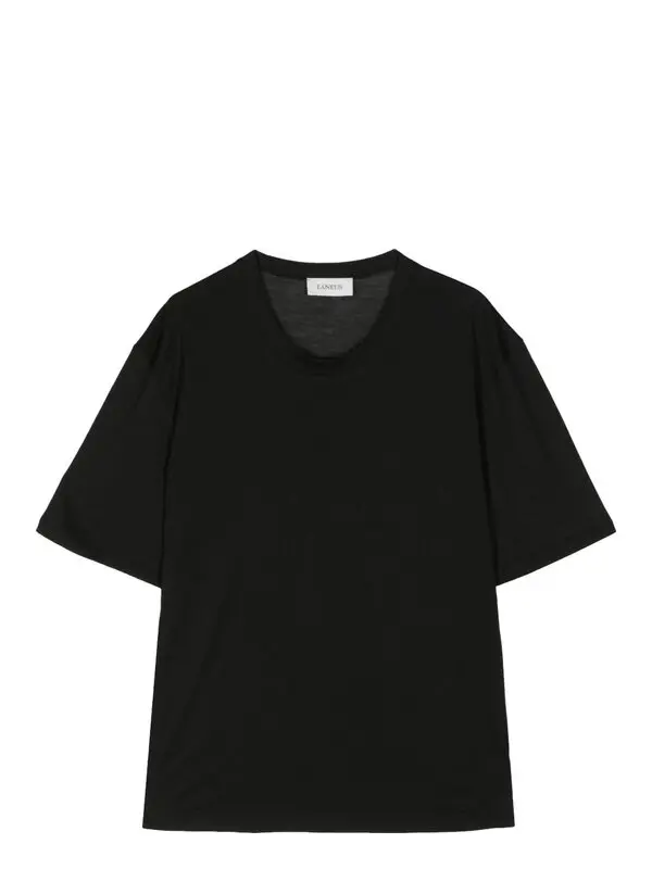 LANEUS Short-sleeve Cotton T-shirt - Black