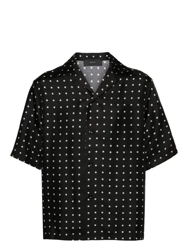 Amiri Mix And Match Ma Logo-print Shirt - Black