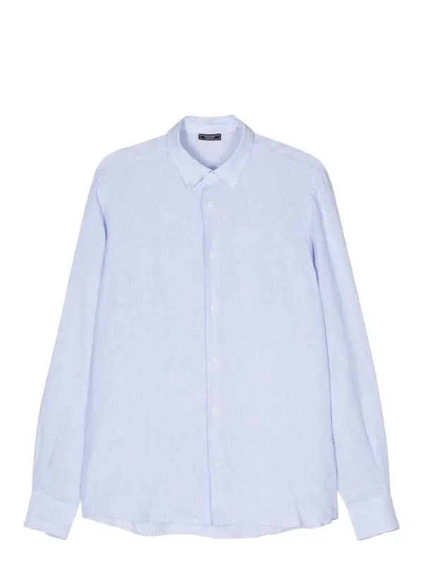 Peserico Striped Linen Shirt - Blue