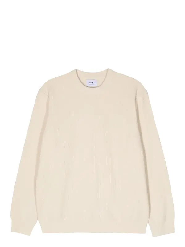 Nn07 Danny Ribbed Jumper - Neutrals