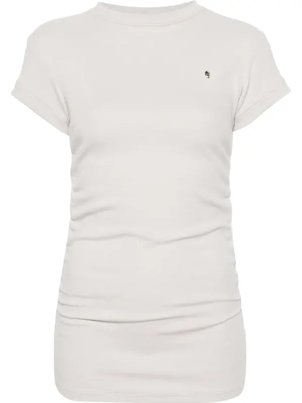 ELENA VELEZ Ruched Jersey T-shirt - Neutrals
