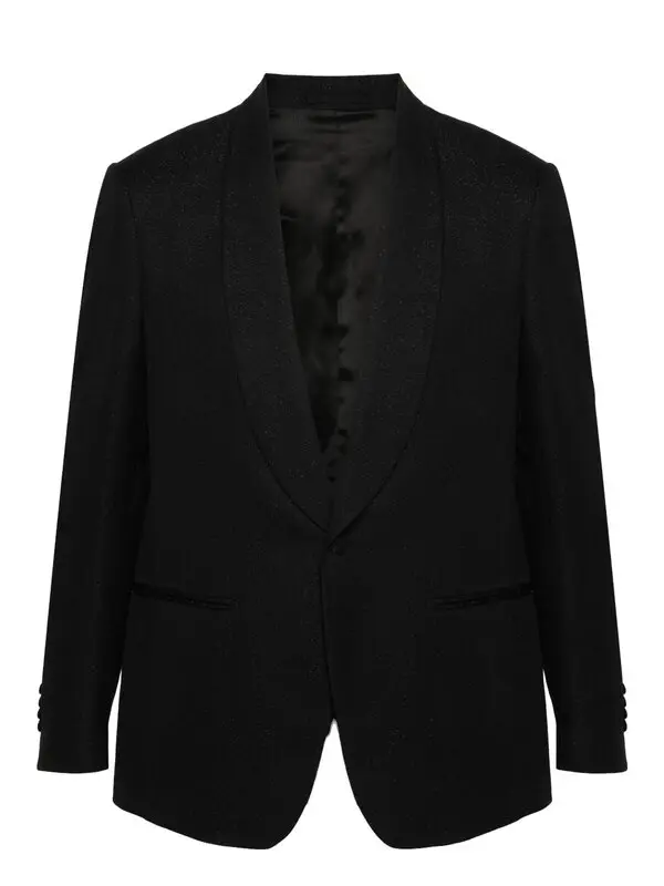 LARDINI Metallic-threading Blazer - Black
