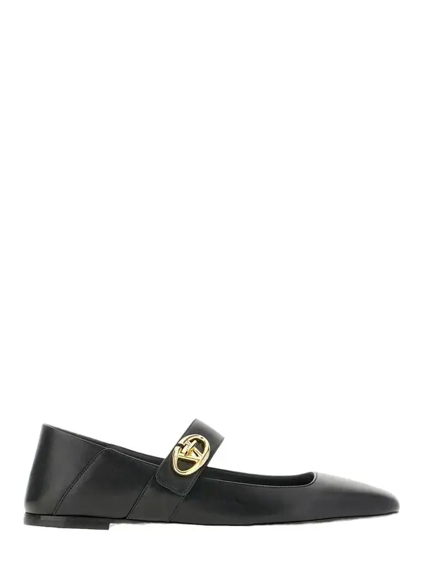 Valentino Garavani Vlogo Locker Mary-jane Ballerinas - Black