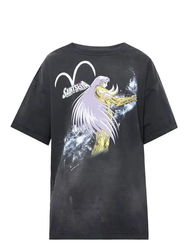 SAINT MXXXXXX Mu-print T-shirt - Black