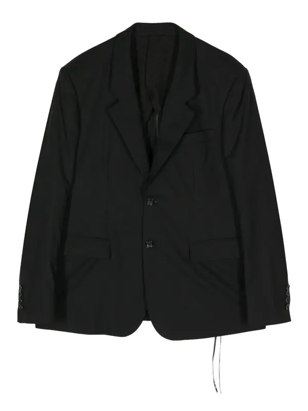MASTERMIND WORLD Skull-embroidered Wool Blazer - Black